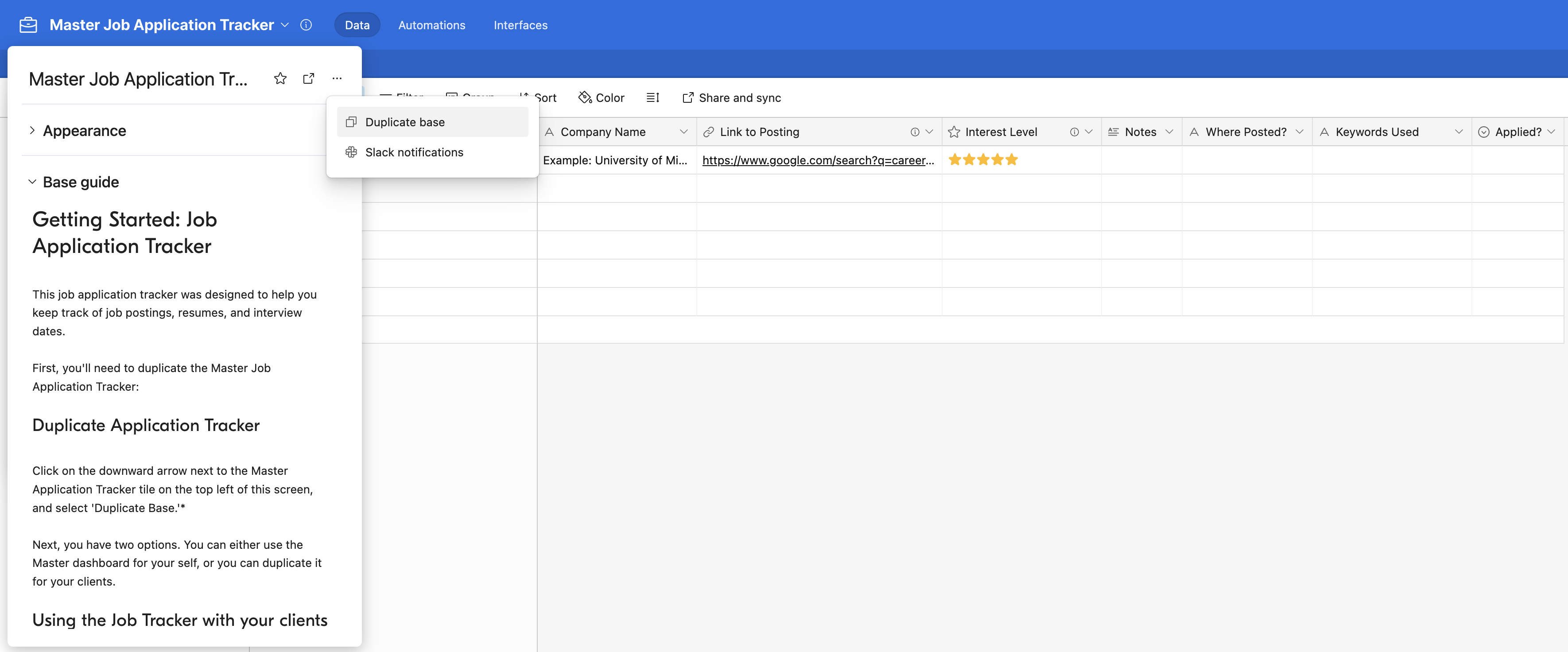 Job Application Tracker | Resume Scripter